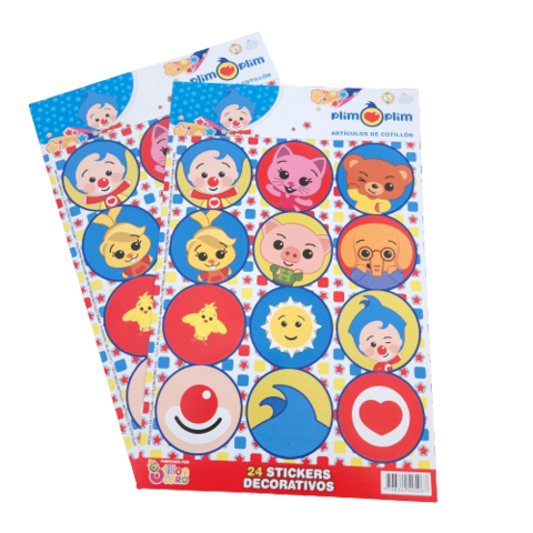 STICKERS PLIM PLIM (2 PLANCHAS) - Comprar en Glittery