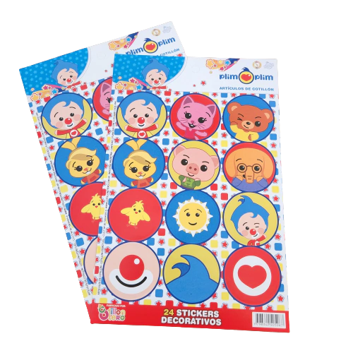 STICKERS PLIM PLIM (2 PLANCHAS) - Comprar en Glittery