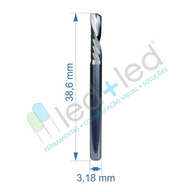 Fresa para corte de PVC ACM MDF e Acrilico downcut