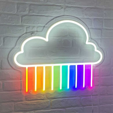 Placa Personalizada com Neon LED e Base em Acrílico