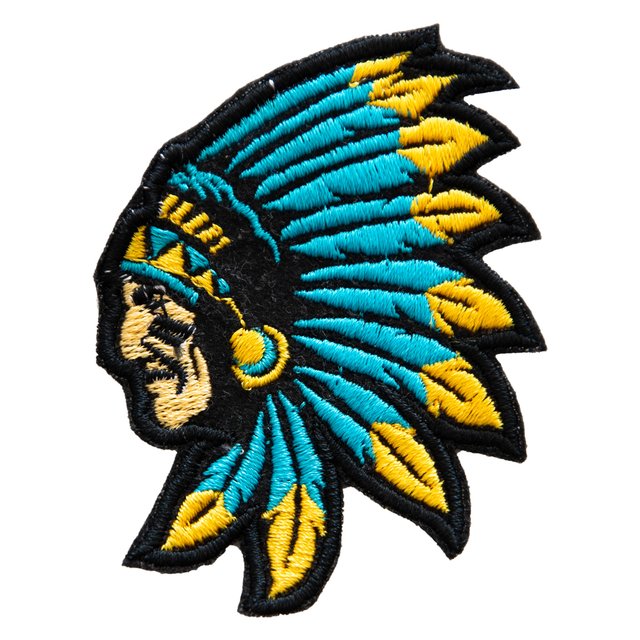 Patch Bordado Índio Old School Tradcore