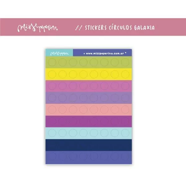 Stickers Círculos Galaxia Miss Peperina - Scrap & Doo