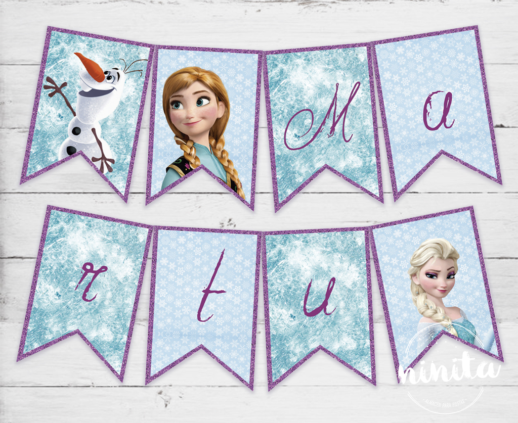 Banderín Gráfico Frozen - Comprar en Ninita