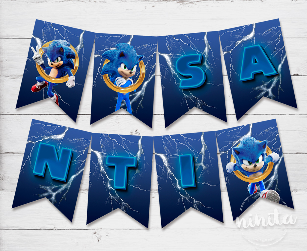 Banderín Gráfico Sonic - Comprar en Ninita