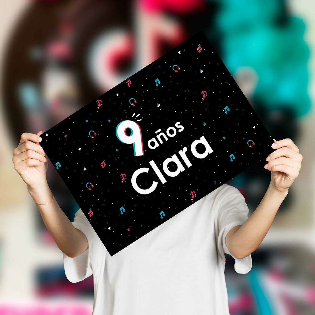 Cartel Bienvenida Tik Tok - Comprar en Ninita