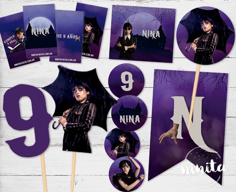 Invitacion Digital Merlina Addams - Comprar en Ninita