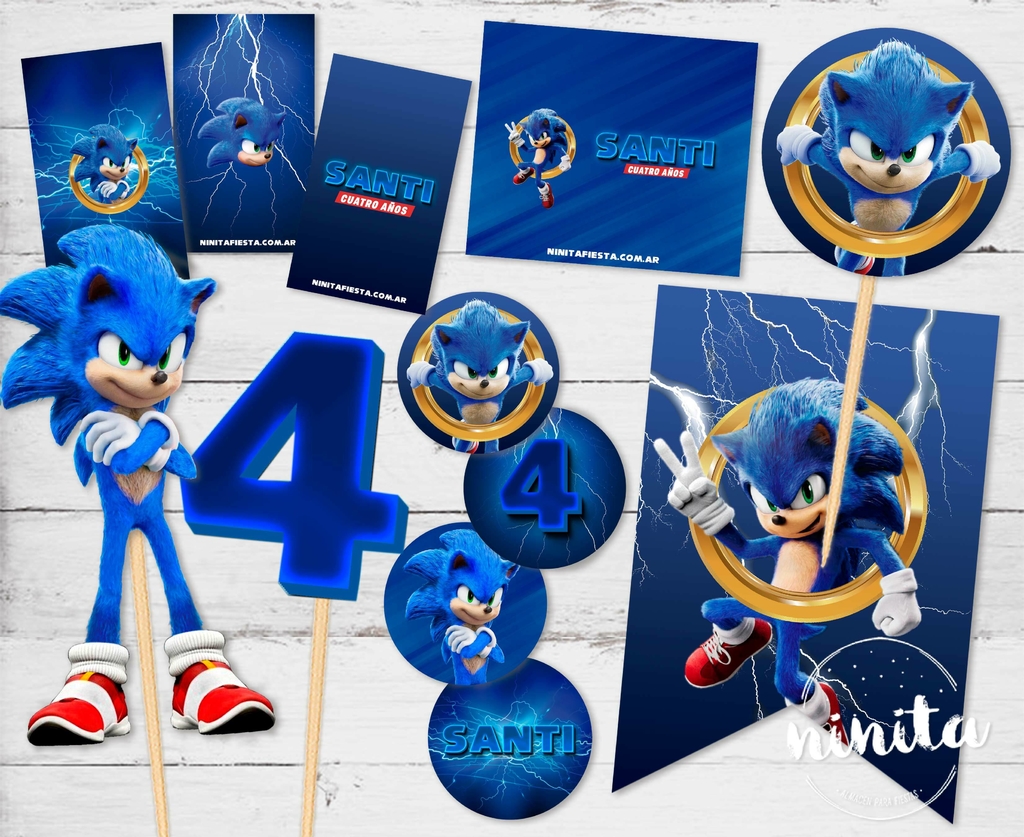 Kit Party Básico Sonic - Comprar en Ninita