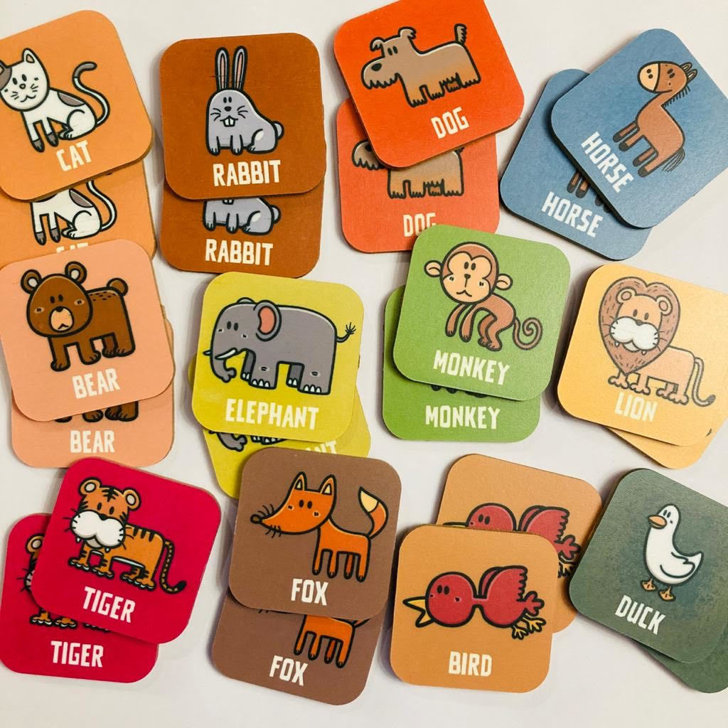 Animals Memory Game - Juego de Memoria de Animales en Ingles