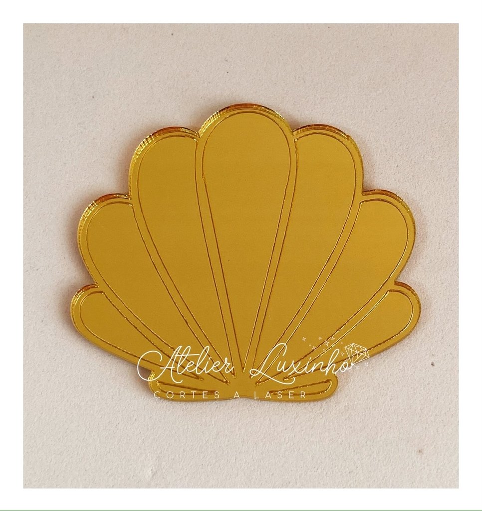Aplique em Acrílico Concha (5 Peças)