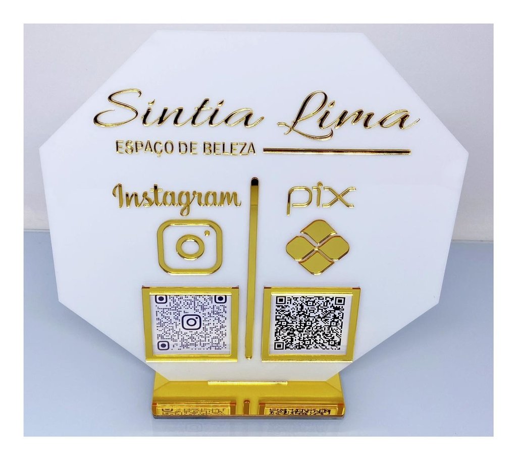 Placa QR CODE Personalizada em Acrílico (unidade)