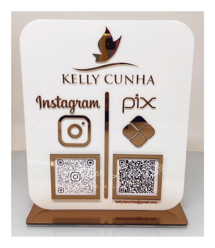 Placa QR CODE Personalizada em Acrílico (unidade)
