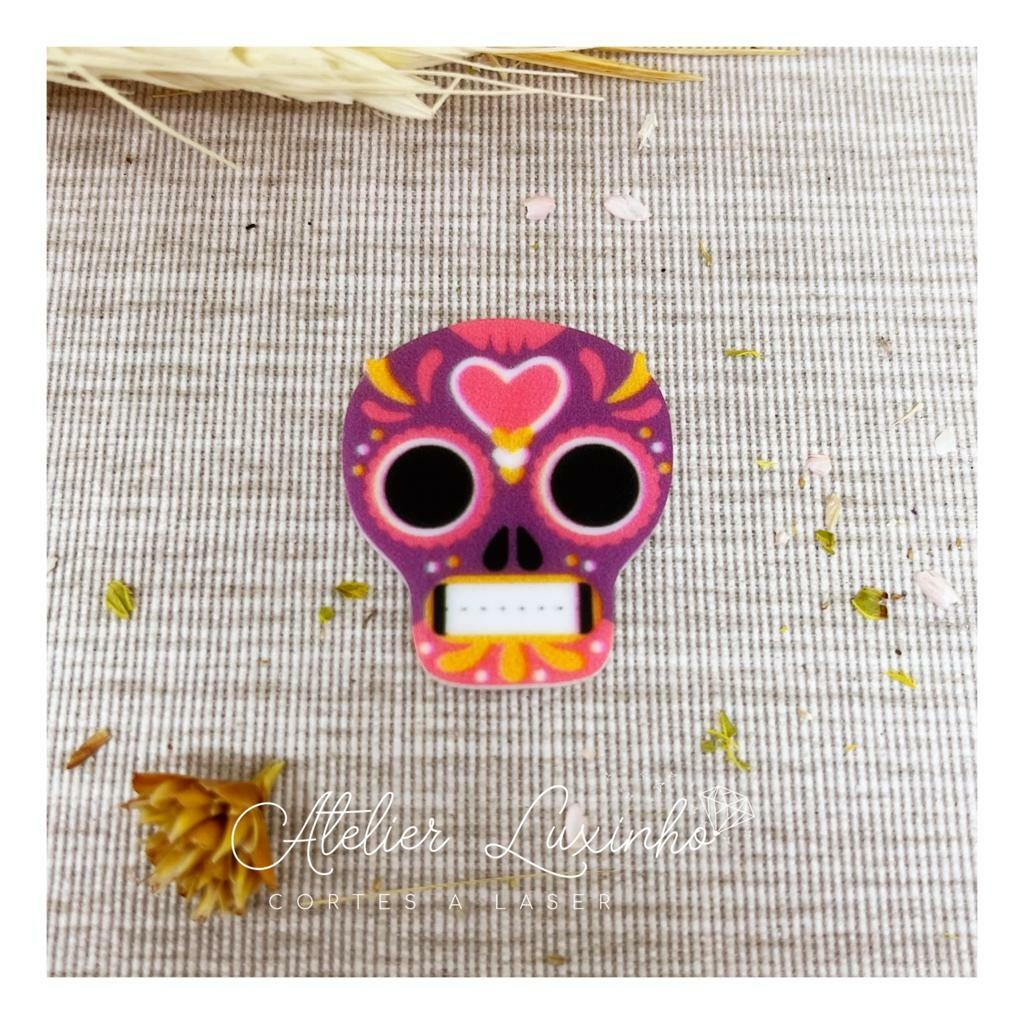 Acrílico com Impressão Caveira ( 5 unidades )