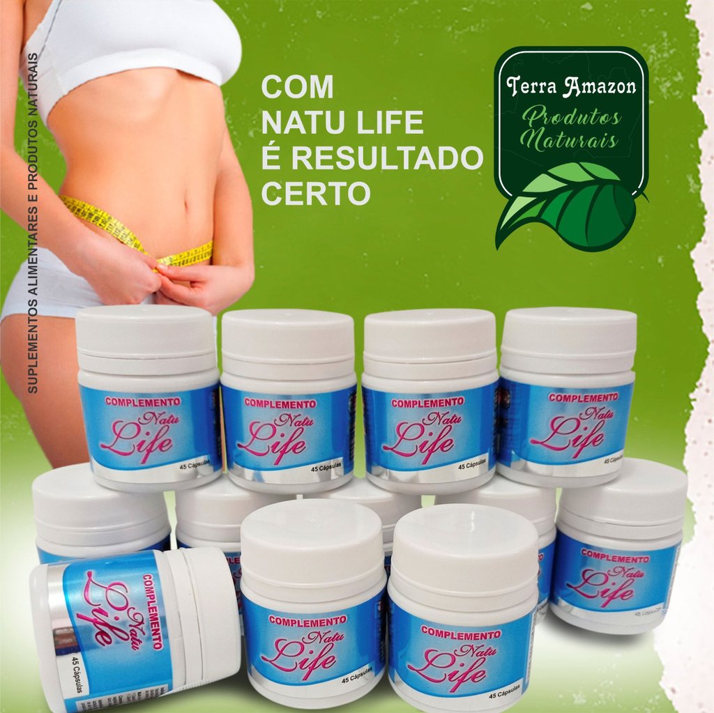Natu Life 45 Cápsulas Original 10 Potes
