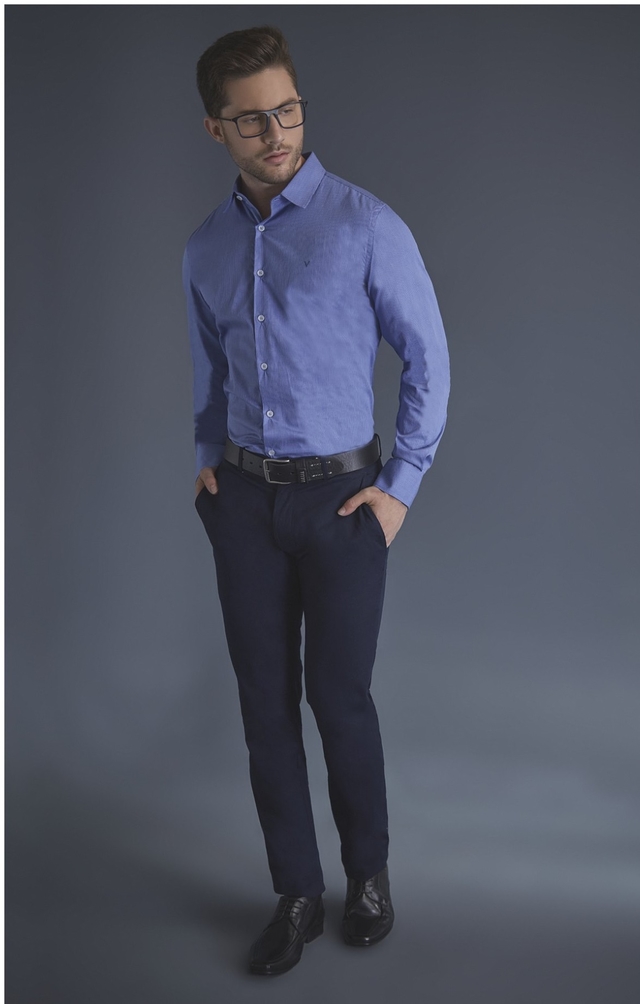 Calça Social Slimfit Azul Marinho - Comprar em DSOCIAL