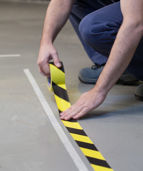 Cinta Demarcatoria Pvc Amarilla Y Negra / Amarilla