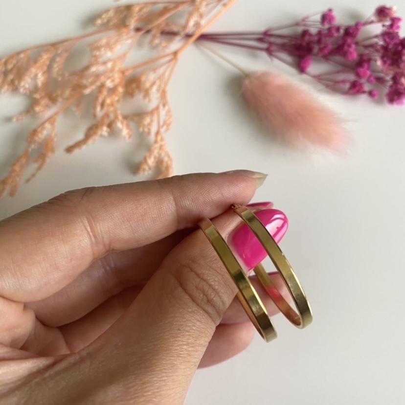 Argollas Line - 3 cm - Arlet Joyas y Accesorios