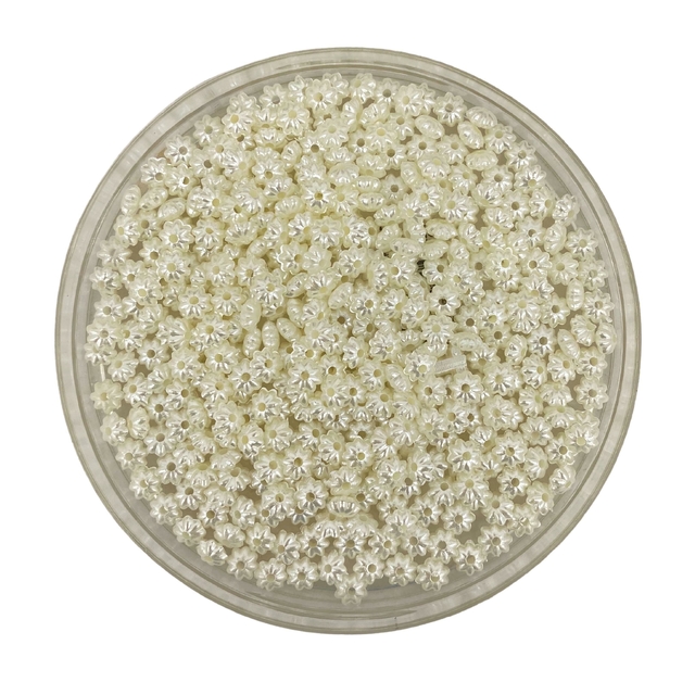 MINI FLOR CURVADA ARAMADO OFF WHITE - 6MM - 20 GRAMAS