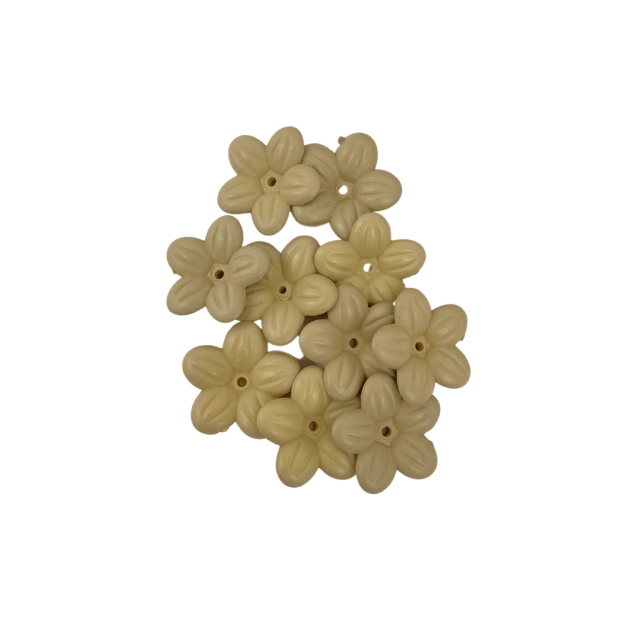 FLOR ARAMADO BEGE 2 - 20MM - 10 UNIDADES