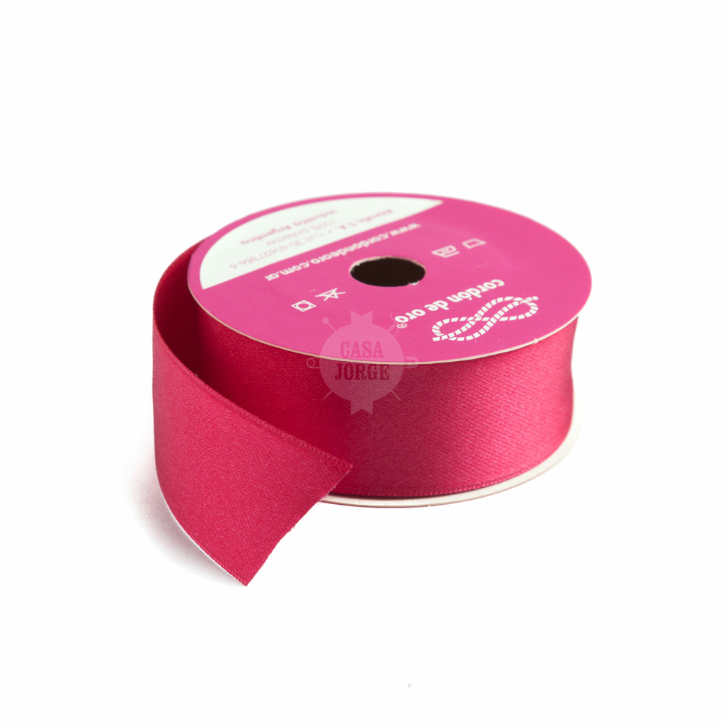 Cinta Raso N 5 De 25mm Cordón De Oro X 10 Mts