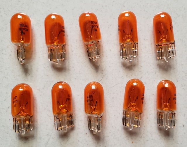 10 Lâmpadas Pingo Laranja 12v 3w T10 Fit City Palio Siena Strada Kwid