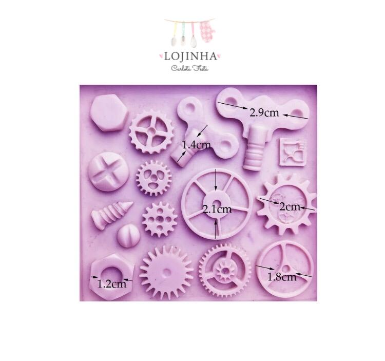 Molde Peças e Engrenagens - Comprar em Carlota Festa