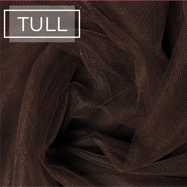 TULL COLOR MARRON 1.50 MTS ANCHO VTA POR METRO TULLMAR