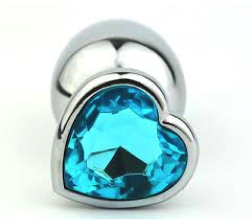 Plug Steel Silver Corazón Turquesa - Juicy Pink