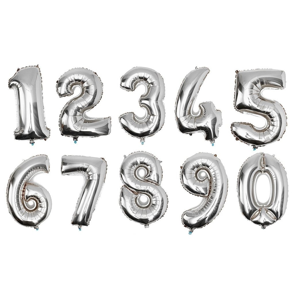 numeros plateados - Comprar en Kumi Happy Store