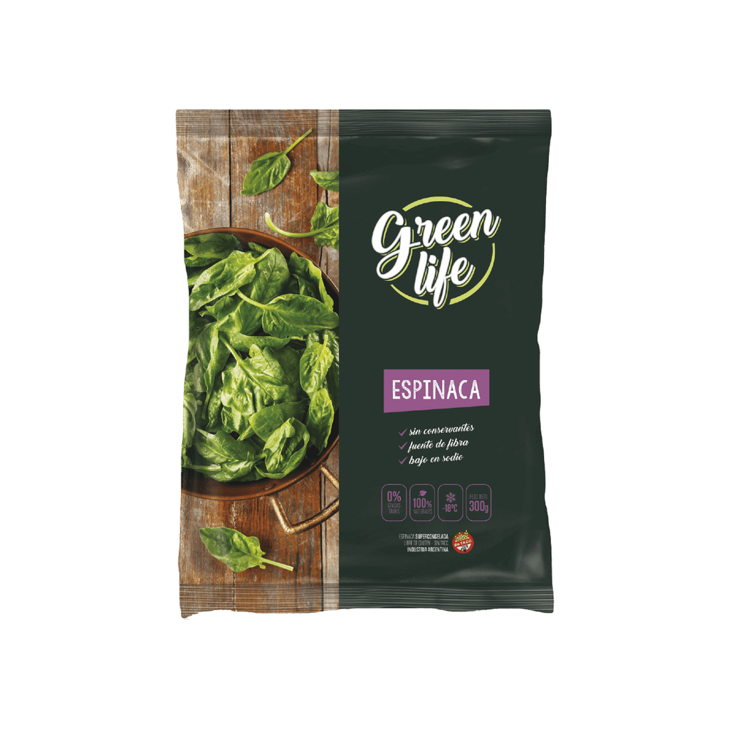 Espinaca congelada x 500gr GREEN LIFE