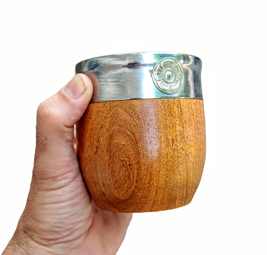 Mate Imperial De Algarrobo Virola De Acero, No Se Cura