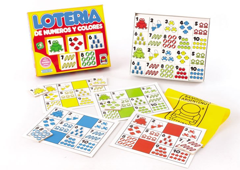 LOTERIA NUMEROS Y COLORES - IMAGINATE DIDACTICOS