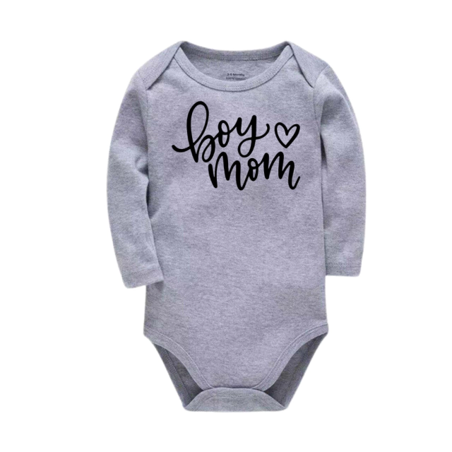 Body gris manga larga boy mom - Comprar en Ohana bebes