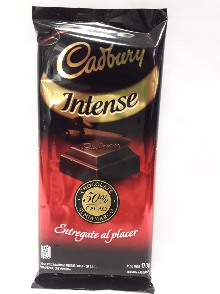 Tableta De Chocolate Cadbury Intense 50% Cacao x 170grs