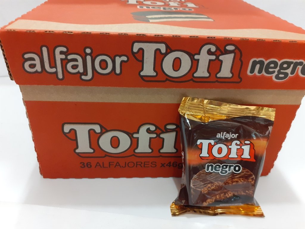 Alfajor Tofi Simple Chocolate relleno de Dulce de Leche x 36u