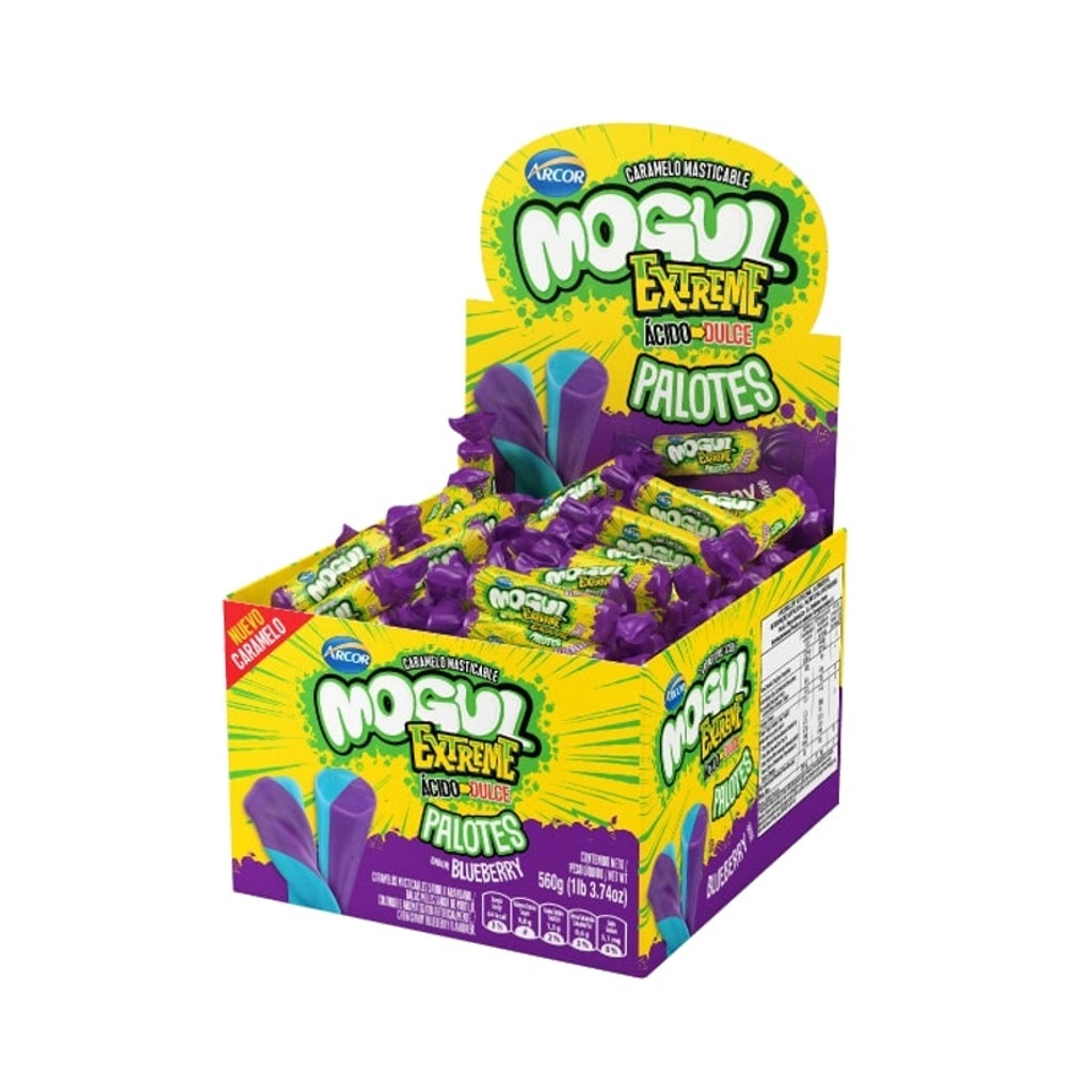 Caramelos Masticables Mogul Extreme Palotes Blueberry X 70 u.