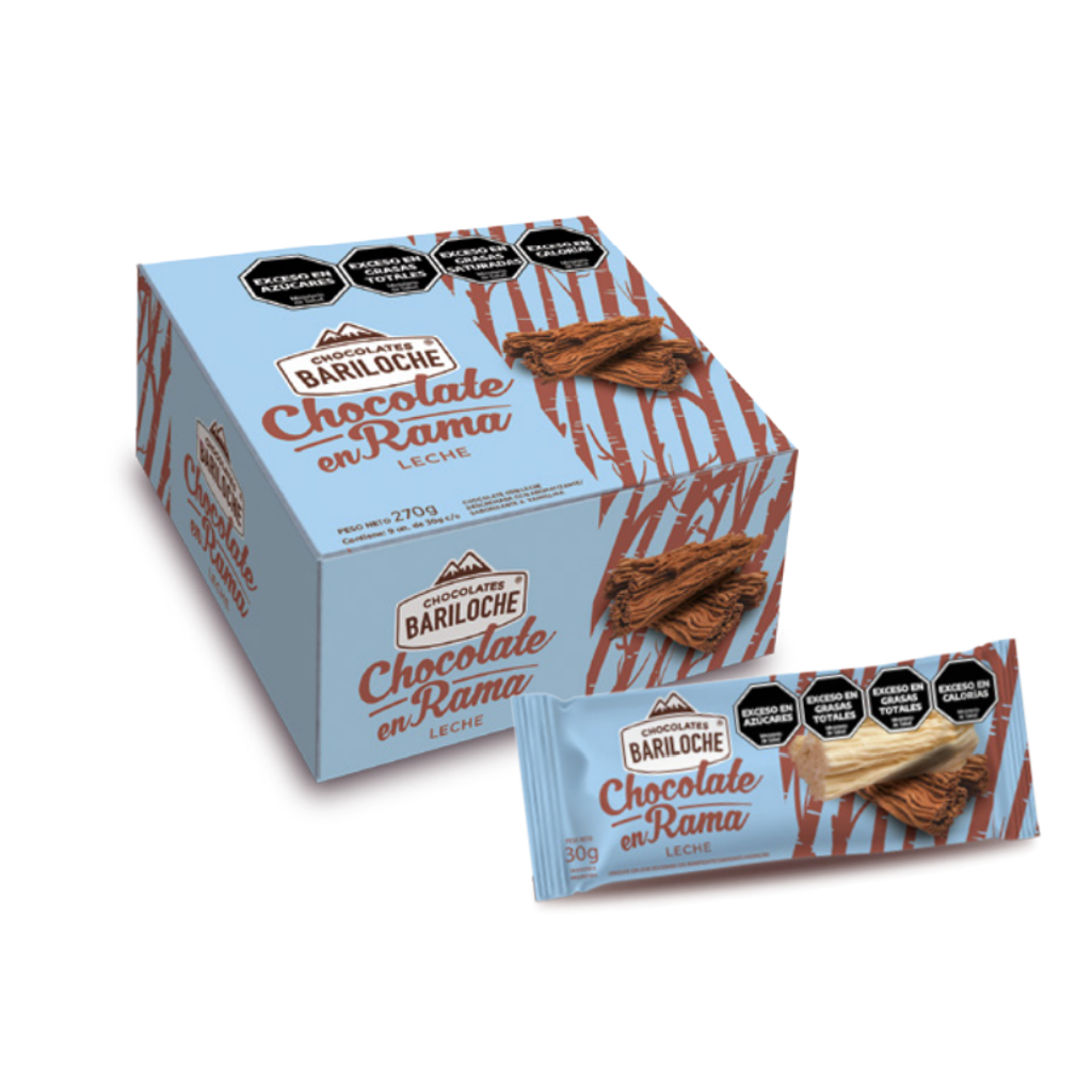 Chocolate en Rama con Leche Bariloche x 9u de 30g