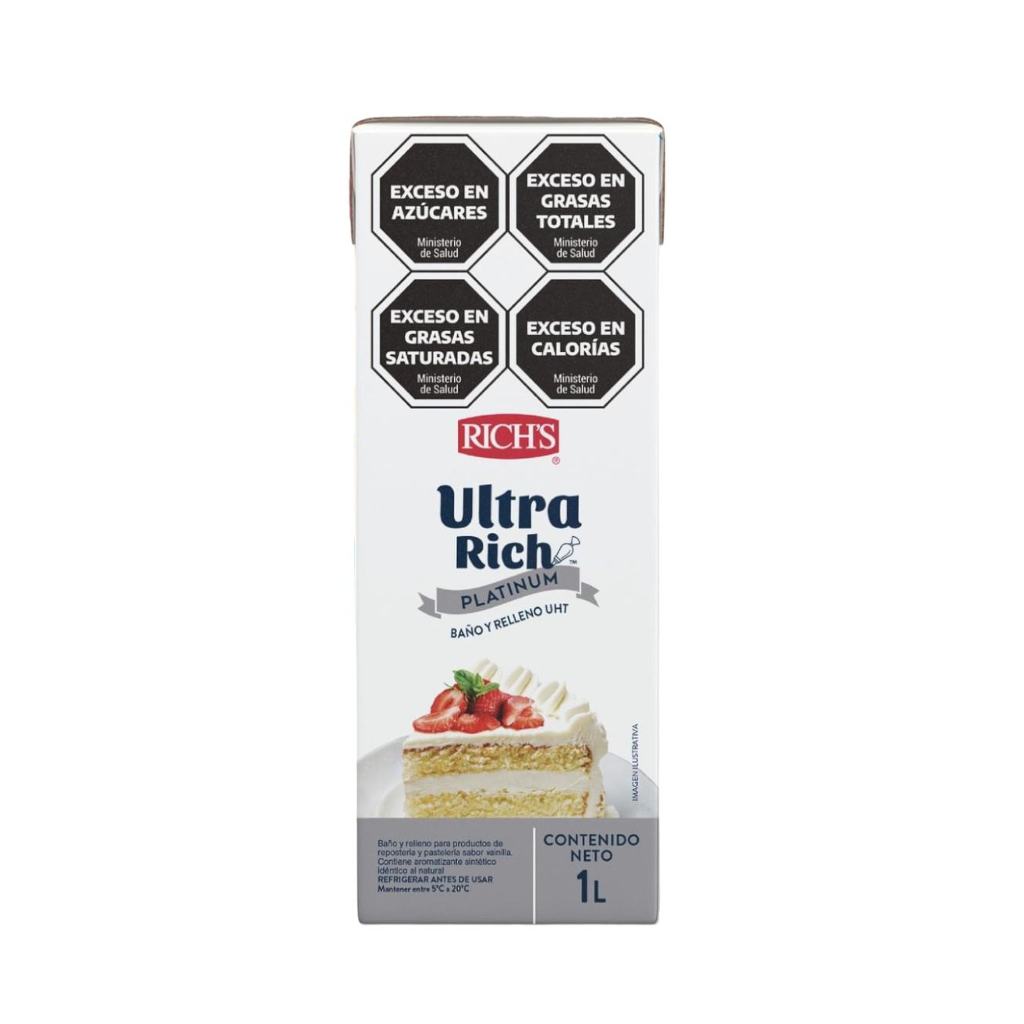 Crema Chantilly Ultra Richs Platinum Alto Rendimiento X 1 Lt