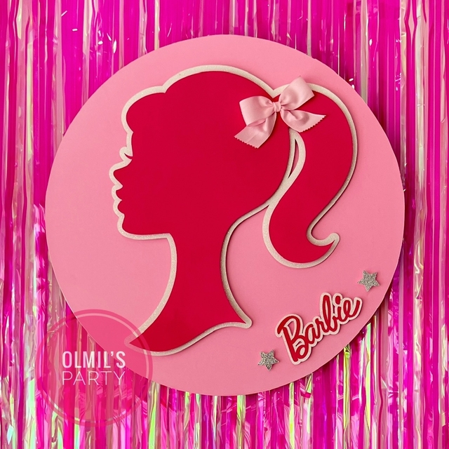 CUADRO CIRCULAR BARBIE - Olmil´s Party Planet