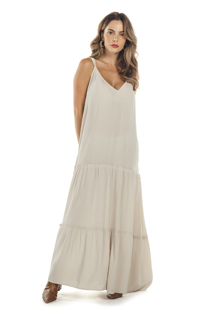 vestido top crepe areia - Comprar em Les Marie