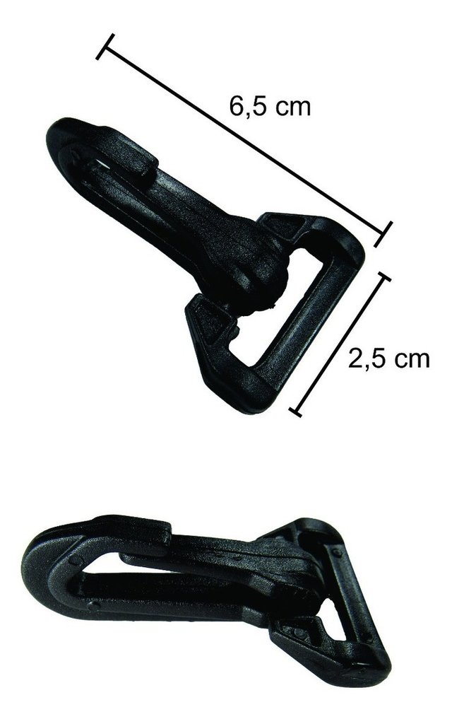 Mosquetão 25 Mm Plástico Tradicional