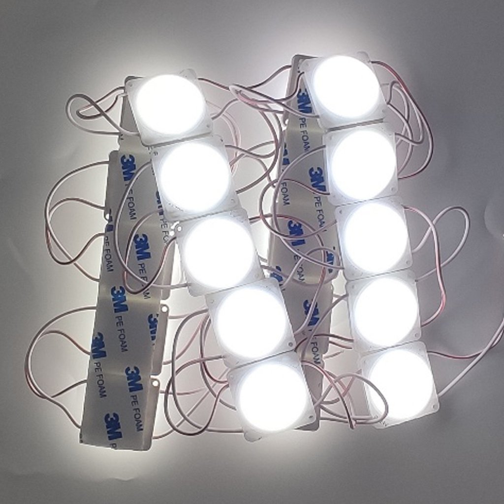 Módulo Injetado Led Cob 12v 2w IP65 Branco Frio