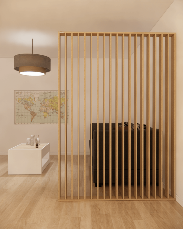 Divisor de ambiente recto de madera - Campe Muebles