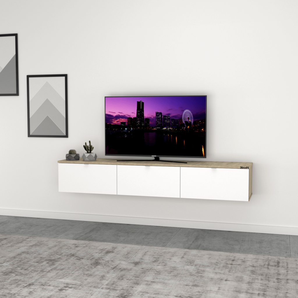 Rack TV Flotante c/Puertas Batientes