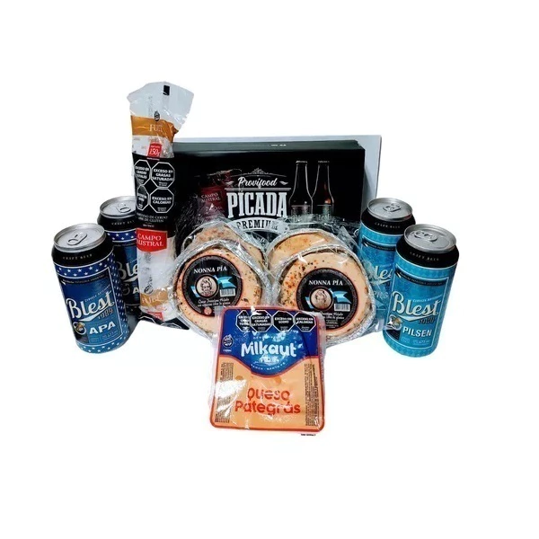 Picada Box Premium Pre-asado Cerveza Blest Art. Y Provoleta