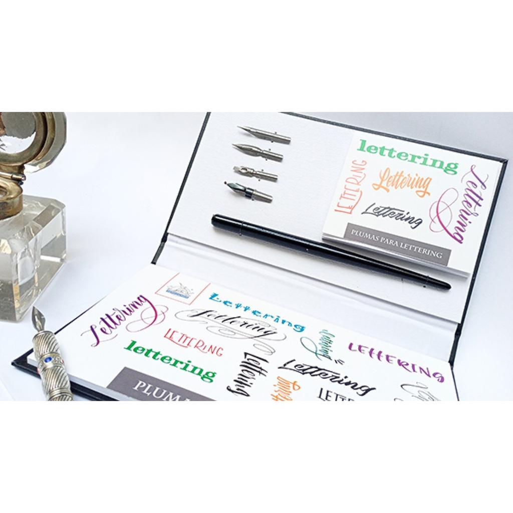 Set de 4 plumas Sepia Arte Lettering - Librería Guido