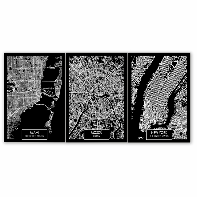 Tríptico simple Mapas Nórdicos Modelo 6 - 5