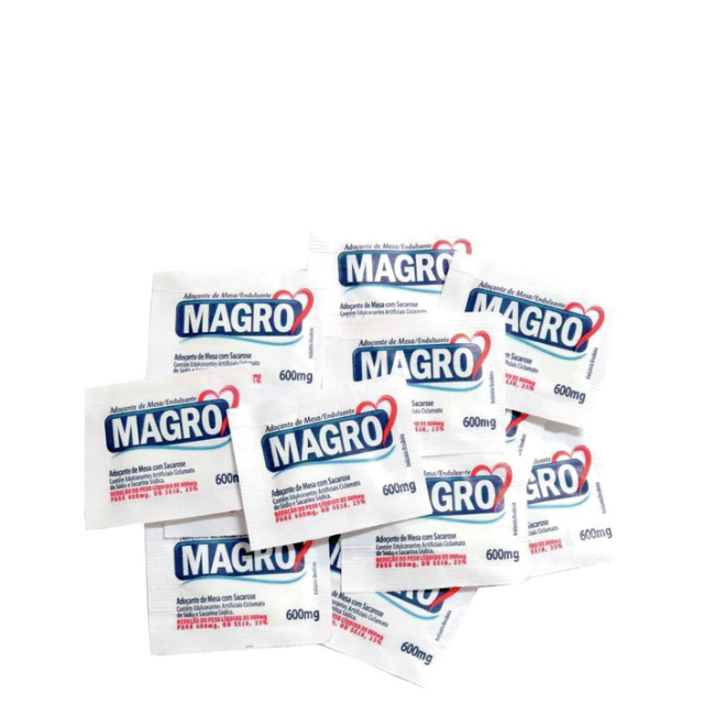 Adoçante Sachê Magro 600mg Caixa com 1000 Sachês
