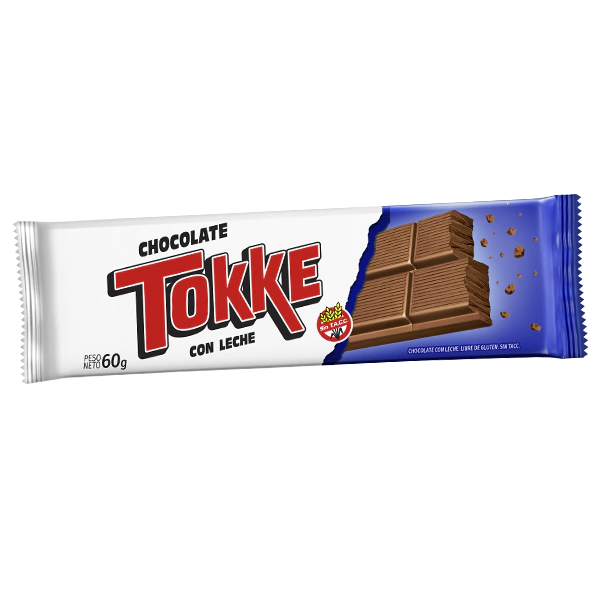 TOKKE CHOCOLATE CON LECHE 60g