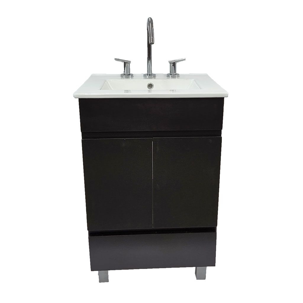 Vanitory para baño estandar moderno laqueado con mesada loza sanitari