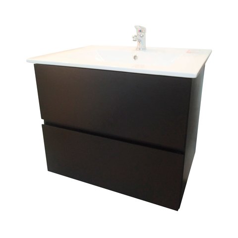 Vanitory para baño colgantes moderno con mesada de loza sanitaria